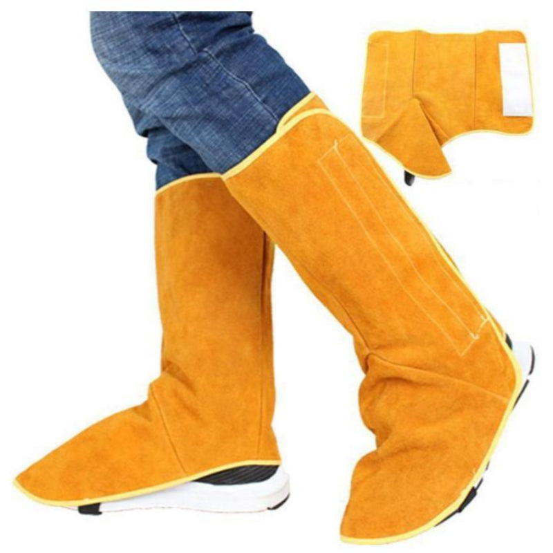 Cowhide Foot Covers Flame Resistant Heat Insulated Welding Leg Protect